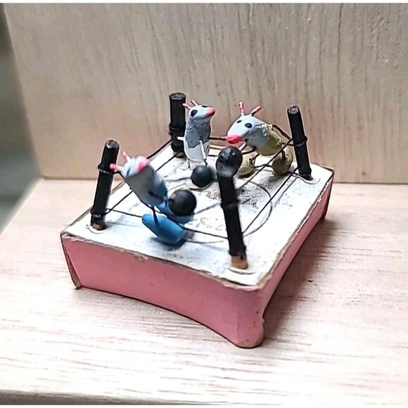 Handmade | Other | Vintage Rare Ooak Handmade Mice Boxing Ring ...